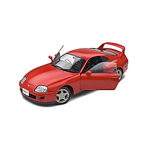 Solido S1807601 1:18 1993 Toyota Supra Mk.4 (A80) -Renaissance Red Collectible Miniature car for unisex-adult