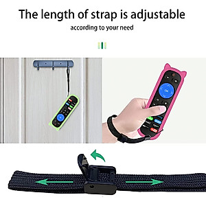 Pack of 2 RC280 Remote Control Replacement Compatible with All TCL Roku TV Remote, Compatible with TCL Roku 32" 40" 43" 48" 49" 50" 55" 65" 75" 85" TV with Remote Cover (Glow Pink and Green)