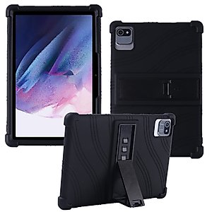 HminSen Case for MB1001 Tablet 10.1,Kids Friendly Silicone Case for Moderness MB1001/Okaysea 10.1 Tablet,for OUZRS TAB-M1/DOOGEE T10/T10S Tablet 2023 /HAPPYBE/ANYLAKE/Velorim/CZZ/ZZB 10 inch (Black)