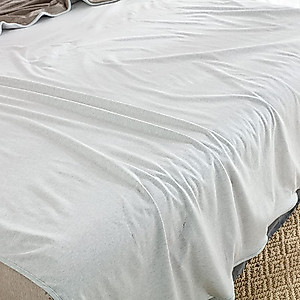 RADIABLOCK Adult EMF Protective Blanket, Organic, Anti-Radiation, Light Grey, 60''x78'' Twin Size - Thin, Gray