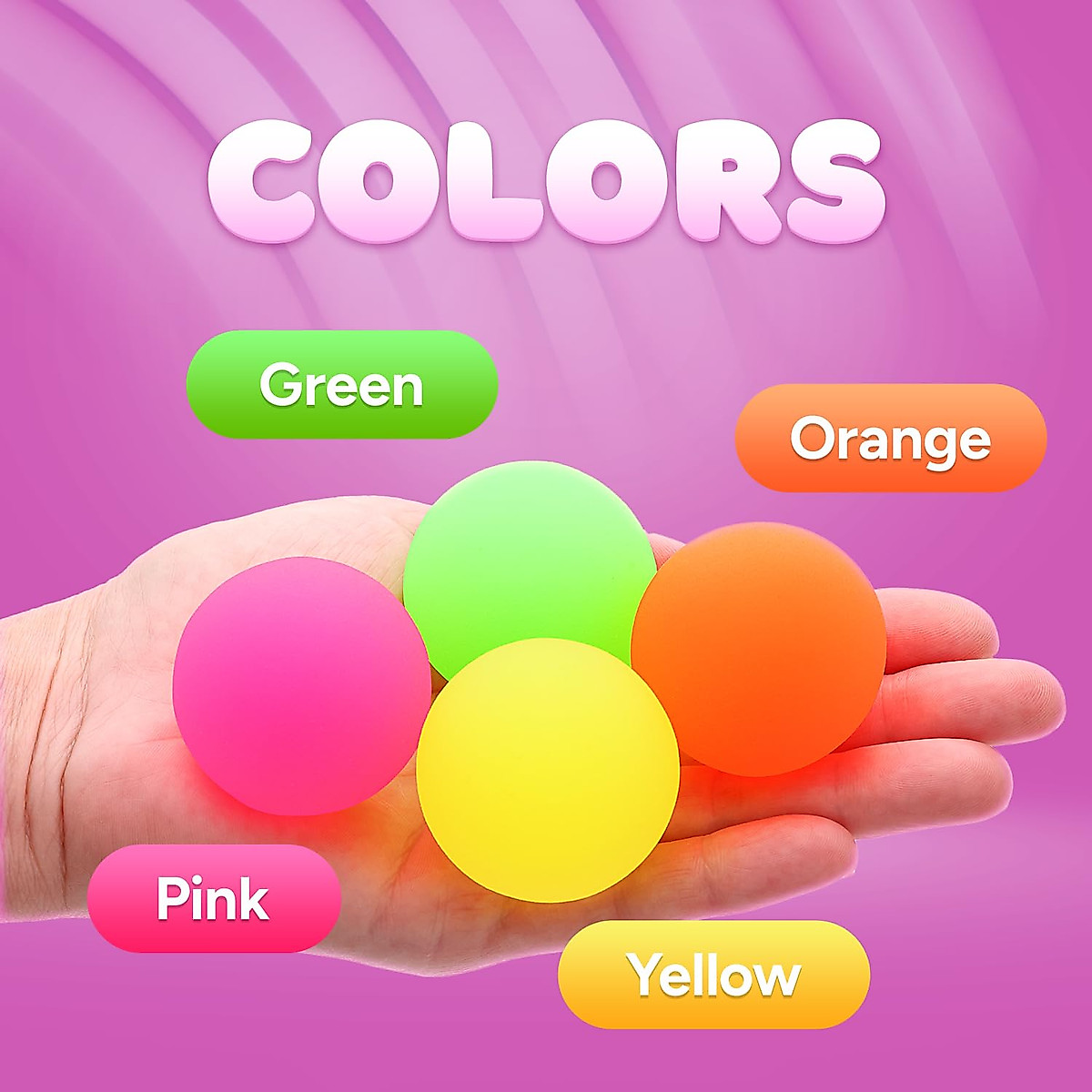 Entervending Bouncy Balls - Rubber Balls for Kids - Frosty Bounce Balls - 100 Pcs Large Bouncy Ball 45 mm - Super Ball Vending Machine Toys - Bouncing Balls Party Favors