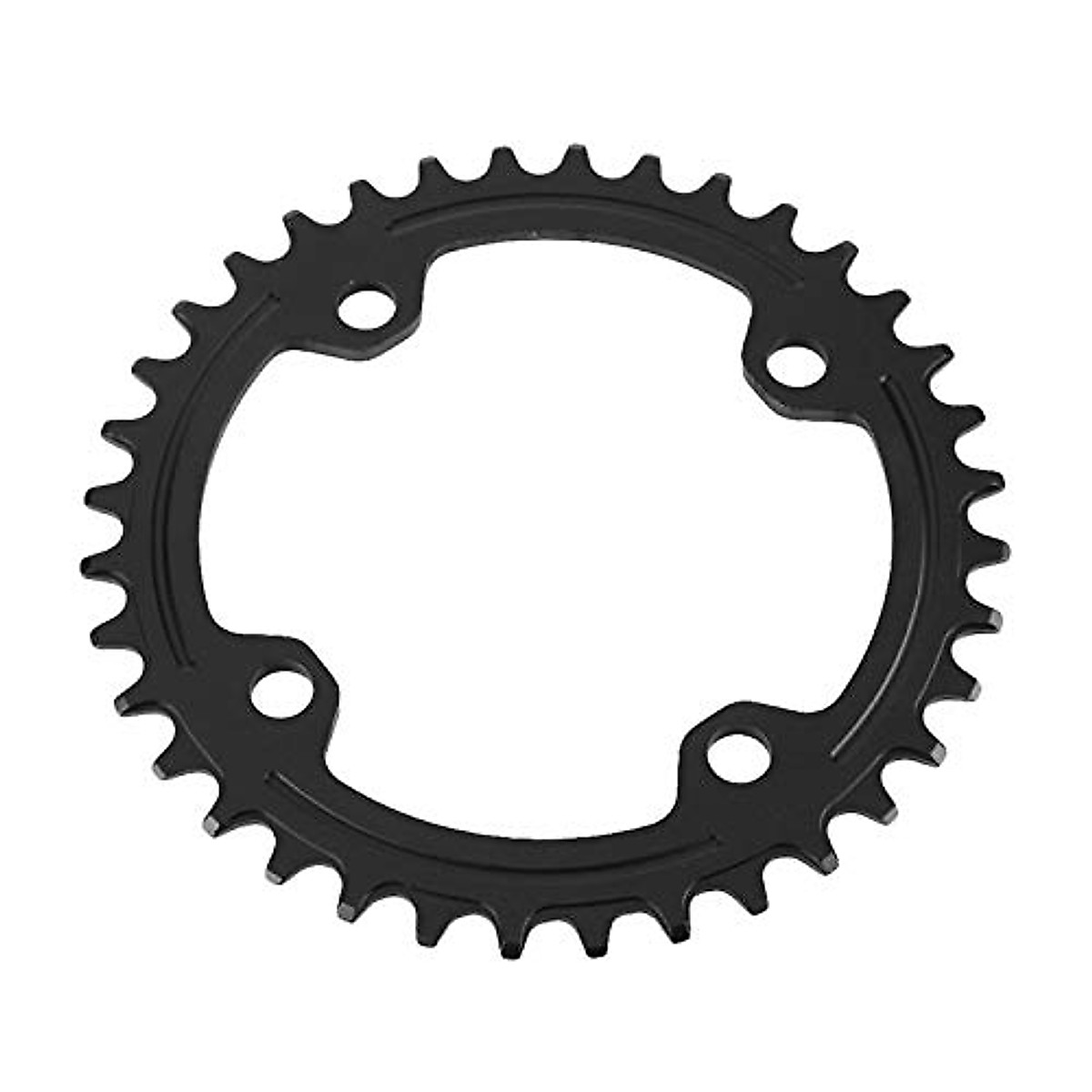 Alomejor Bike Chain Ring 32/34/36/38T BCD 104 Mountain Bike Steel Single Crank Chain Ring Repair Parts for Outdoor Cycling(32T Black)