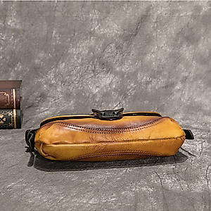 seegeeneey Women Leather Shoulder bag Handbag Purse for Women Crossbody Bag Messenger Bag Vintage Travel Bag Samll Purse (Green)