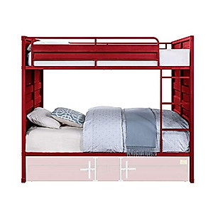 GOWE Acme Cargo Bunk Bed (Full/Full), Red (1Set/2Ctn) 37915