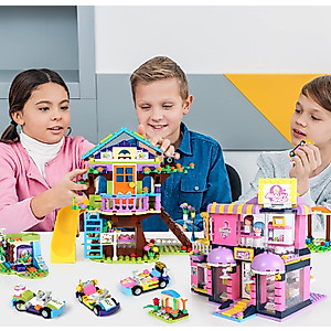 Friends Tree House Building Kit, Treehouse Hair Salon Building Blocks Sets with Storage Box, Friendship House Girls Building Blocks Toys Creative Gifts for Kids Boys Girls Aged 6-12 (1193 Pieces)