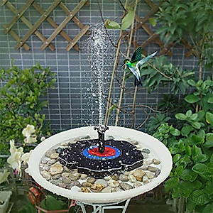 XXXDXDP Fountain Water Pumping Rose Solar Power Bird Bath plastic Fountain Water Floating Pond Garden Patio Decor environmental-friendly