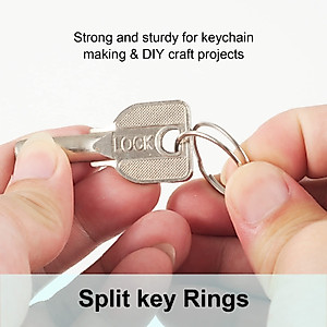 100PCS Split Key Rings Bulk for Keychain and Crafts Keychain Rings (Silver 25mm)