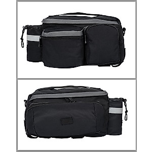 Roswheel 14024 Convertible Bike Bicycle Rear Rack Seat Pannier Trunk Bag with Cup Holder