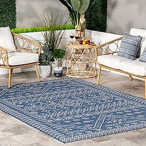 nuLOOM Kandace Tribal Indoor/Outdoor Area Rug, 5x8, Blue
