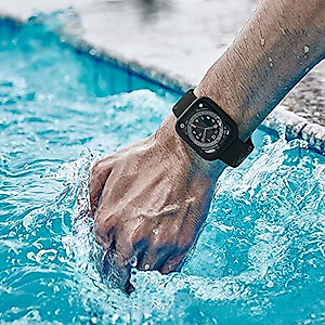 Recoppa for Apple Watch Case 42mm Series 3/2/1 with Screen Protector, Waterproof Hard PC Ultra-Thin Bumper HD Clear Anti-Fog All Around Protective Cover for iWatch 42mm Black