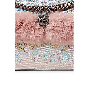 Kurt Geiger London Faux Fur Mini Kensington Pink One Size