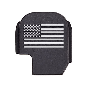 NDZ Performance Slide Cover Back Plate for Sig P365 P365X P365 XL P365 X Macro P365 Fuse 9mm .380 Laser Engraved Aluminum in Black - US Flag