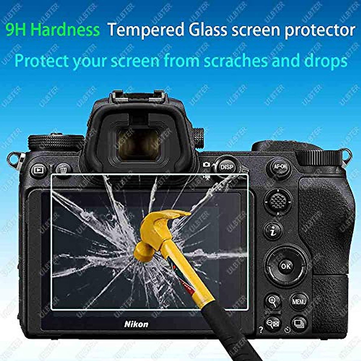 ULBTER Screen Protector for Nikon Z 7 Z 6 Z7 Z6 [2+2Pack], 0.3mm 9H Hardness Tempered Glass Cover