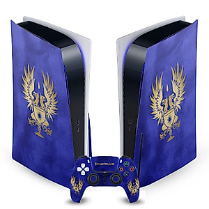 Head Case Designs Officially Licensed EA Bioware Dragon Age Grey Wardens Gold Heraldry Vinyl Faceplate Gaming Skin Decal Compatible With Sony PlayStation 5 PS5 Disc Console & DualSense Controller