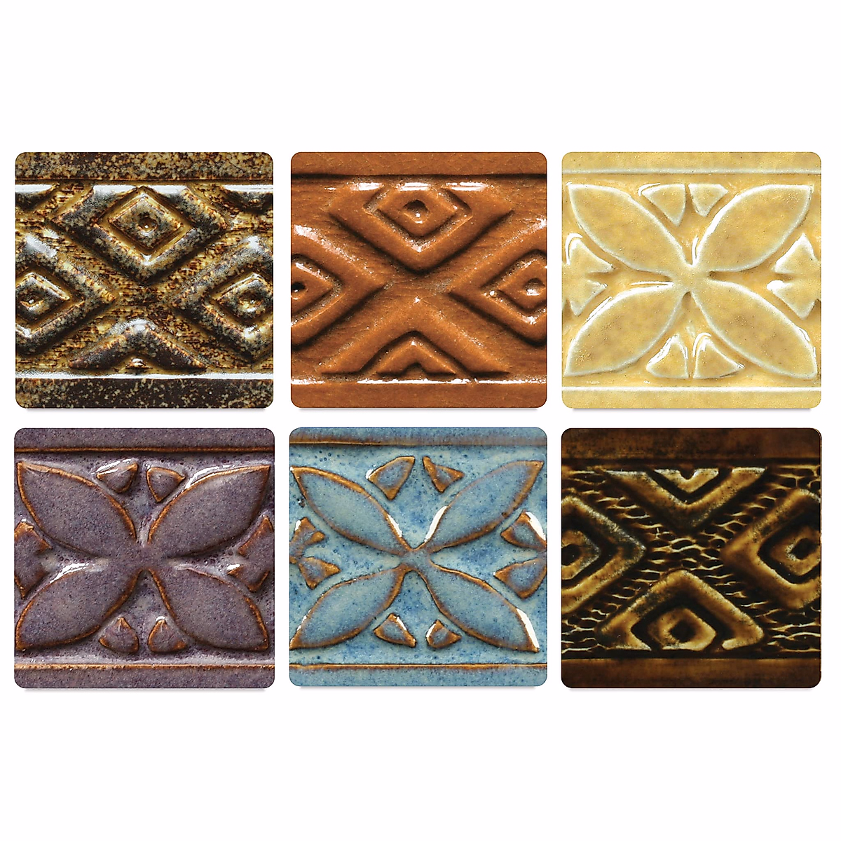 AMACO 39182X Potters Choice Glazes, Set A, 1 Pint, Assorted Colors, Set of 6