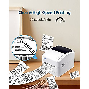 vretti Thermal Label Printer with 1 fanfold (250pcs) 4x6 Shipping Label for Shipping Packages Small Business