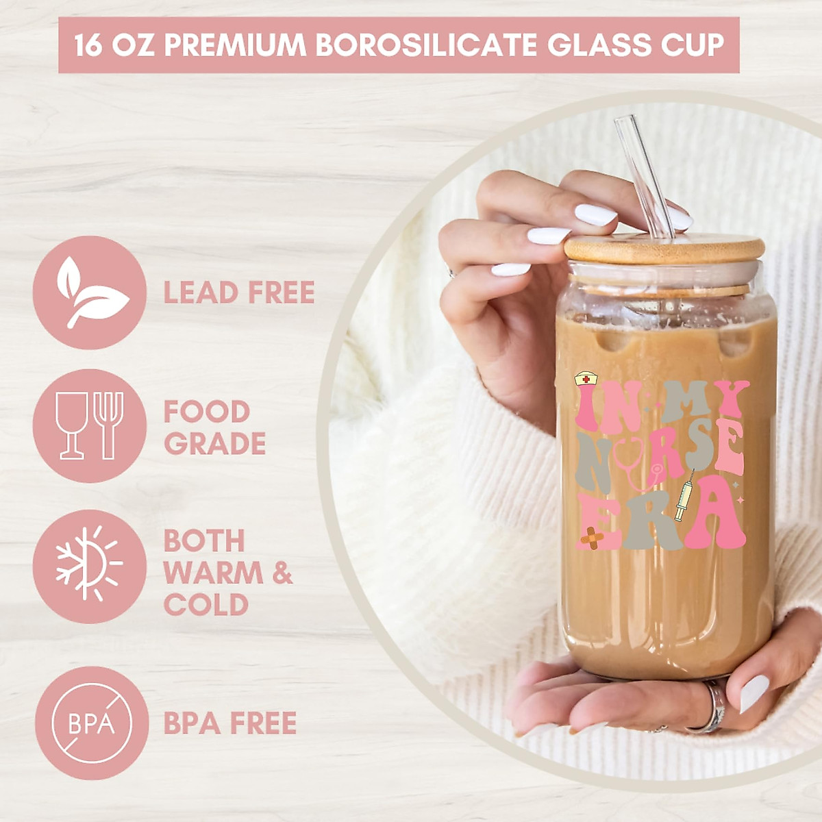 Nurse Gifts for Women Gifts for Nurses, RN Appreciation Gifts Nurses Week Gifts nurse practioner gifts labor and delivery Nurse gifts New Nurses Gifts, Nursing Graduation Gifts 16 Oz Can Glass