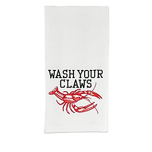 Crawfish Funny Kitchen Towel Wash Your Claws