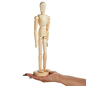 3 Pack Posable Art Figure Model, Flexible Wooden Drawing Mannequin for Artists, Sketching (13 in)