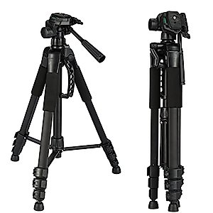 Adjustable Laser Level Tripod with 3 Direction Ball Head, Laser Level Tripod with Quick Release Plate with 1/4" Screw & 5/8'' Adapter with Bubble Level Multiusing Hook