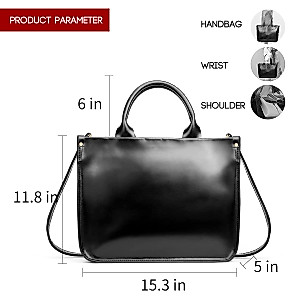 Women Genuine Leather Handbags Top Handle Tote Large Purses Fashion Ladies Shoulder Bag