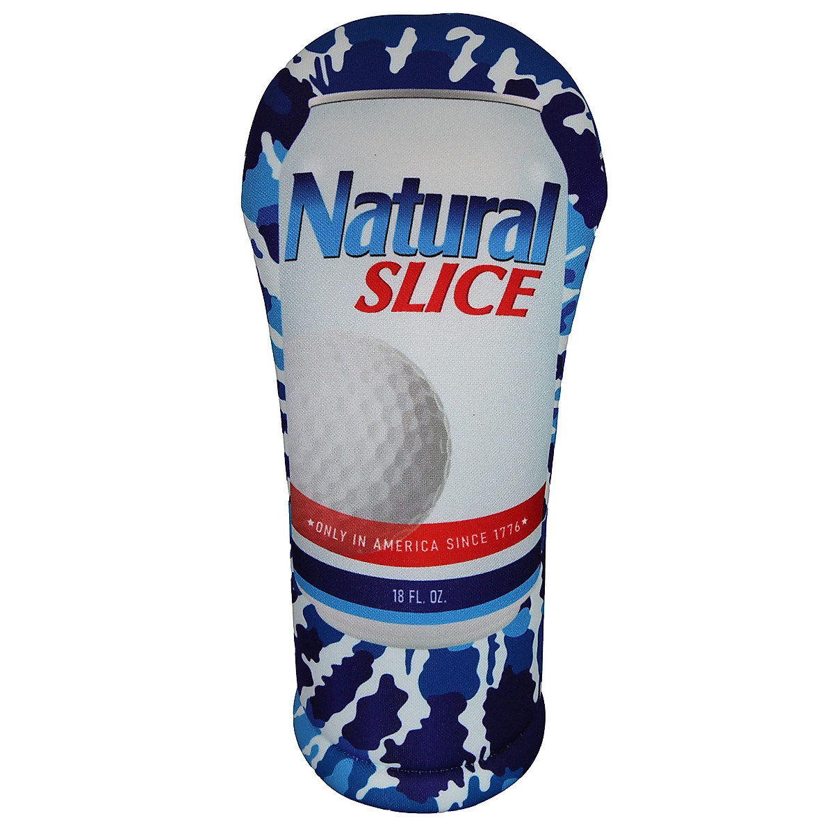 Natural Slice Blue Tie Dye Driver 460cc Club Headcover Handmade by BeeJos