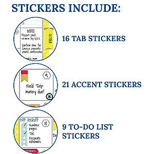 Carson Dellosa Aim High Teacher Planner, 8" x 11" Spiral Bound Planner With Planner Stickers, Daily Planner, Weekly Planner, Grade Book and Lesson Planner Book for Teachers