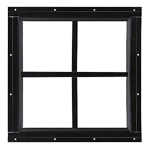 Shed Windows and More 12" x 12" Shed Windows Aluminum Black Flush