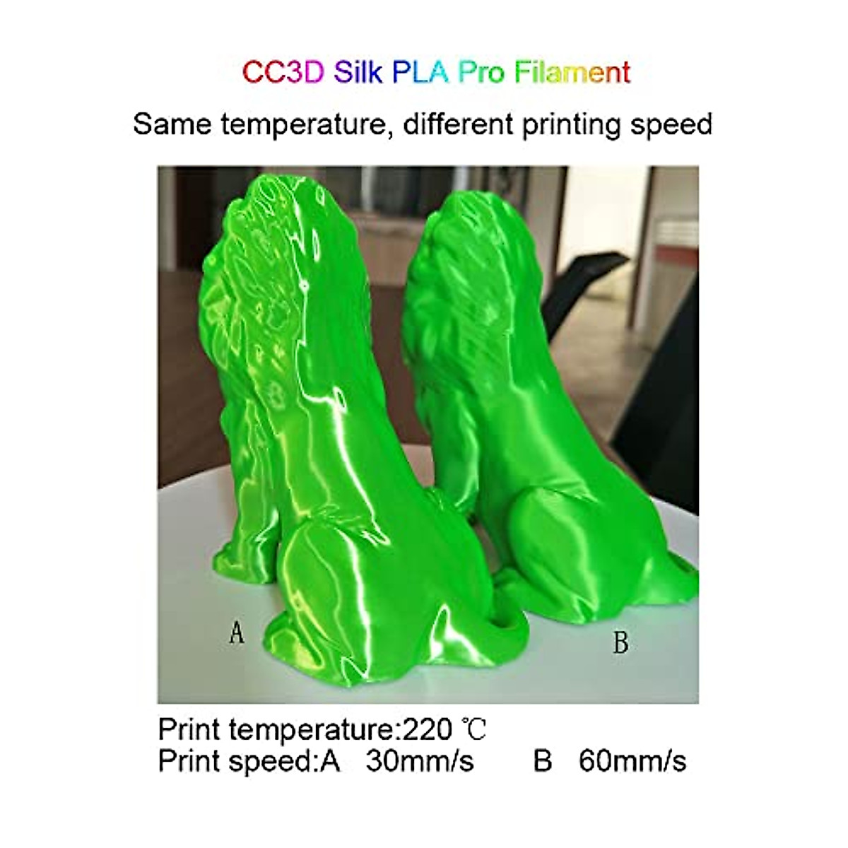 Silk PLA Pro Silk Copper PLA Filament 1.75mm 1KG 3D Printer Filament 3D Printing Materials Silky Metallic Metal Copper PLA Plus CC3D Silk Filament