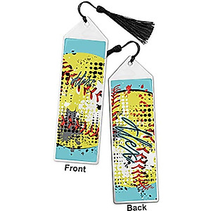 Softball Book Mark w/Tassel (Personalized)