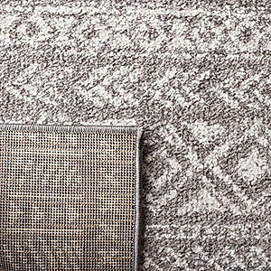 SAFAVIEH Tulum Collection 2' x 8' Dark Grey/Ivory TUL263F Moroccan Boho Distressed Non-Shedding Living Room Entryway Foyer Hallway Bedroom Runner Rug