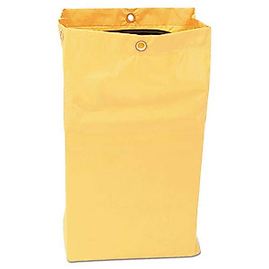 Rubbermaid Commercial Products-1966719 Cleaning Cart Bag, 24 Gallon, Yellow, Collecting Refuse or Laundry Items, Janitorial and Housekeeping Carts, Zippered Front