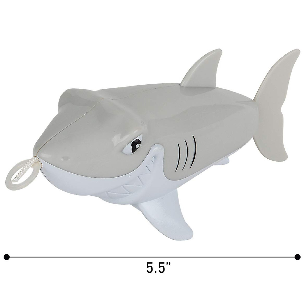 Mozlly Shark Pullback String Water Toy Fun Bath Time Motorized Moving Nautical Animal Summer Party Favor Treat Loot Bag Filler Swimming Pool Kiddie Playset for Babies, Toddlers, Kids - 5.5", 3pcs/Set