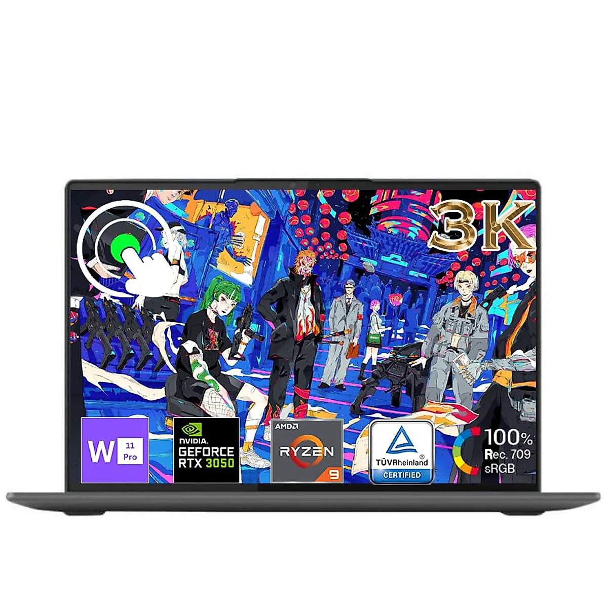 Lenovo Slim 7 Pro X 14.5" 3K 400Nits 120Hz Multi-touch Notebook - TÜV - R9 6900HS - RTX 3050-32GB LPDDR5 6400MHz RAM - Win 11 Pro (32GB RAM | 1TB SSD)