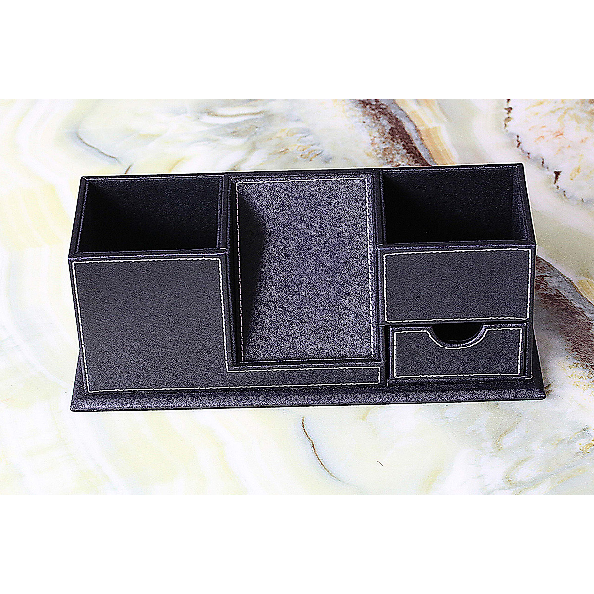 PowEver Qi Wireless Charging Stand with Desk Organizer Upgrade 15W Pen Holder Charger for iPhone Samsung and Other QI-Enabled Devices