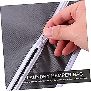 HOOTNEE 1pc Storage Bag Hanging Hamper Door-hanging Bag Multifunctional Bag Door Hanging Laundry Bag Back of Door Laundry Bag Oxford Pouch Hanging Laundry Basket Oxford Fabric Dark Grey