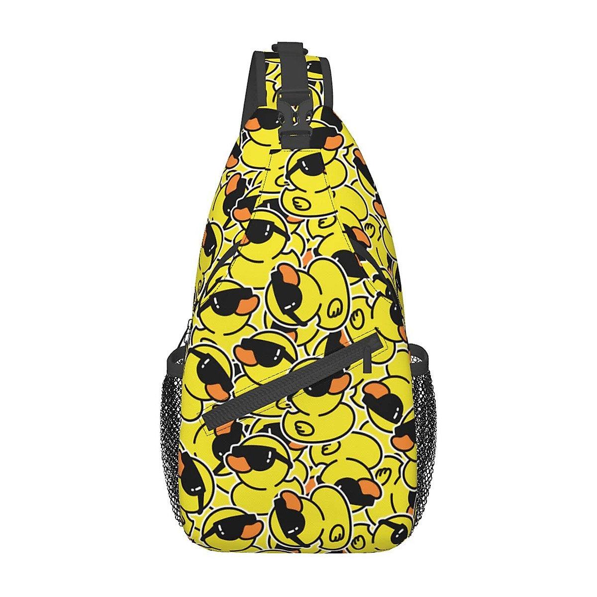 Cartoon Duck Sling Bag For Women Men,Funny Animal Design Crossbody Shoulder Bags Casual Sling Backpack Chest Bag Travel Hiking Daypack For Outdoor