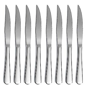 Steak Knife Set, Kyrtaon Serrated Knife, Stainless Steel Sharp Knives Set, Dinner Knifes Set of 8, Dishwasher Safe Sturdy And Easy To Clean