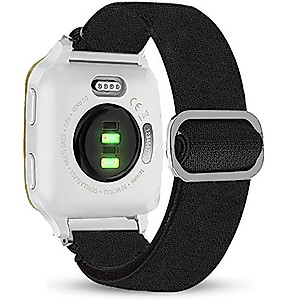 Compatible for Motast 1.69" Smartwatch Band, 20mm Watchband Stretch Nylon Adjustable Replacement Strap Compatible for Motast Smartwatch 1.69" / MuGo P36A Smartwatch / AGPTEK 1.69" Smartwatch / Rinsmola 1.69 Smartwatch (Black)