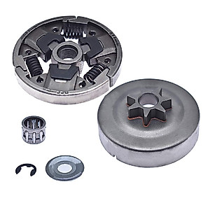 0.325 Inch 7T Clutch Drum Sprocket Bearing E-Clip Washer Kit Replacement for Stihl MS271 MS291 Chainsaws 1121-160-2051 1141-640-2001