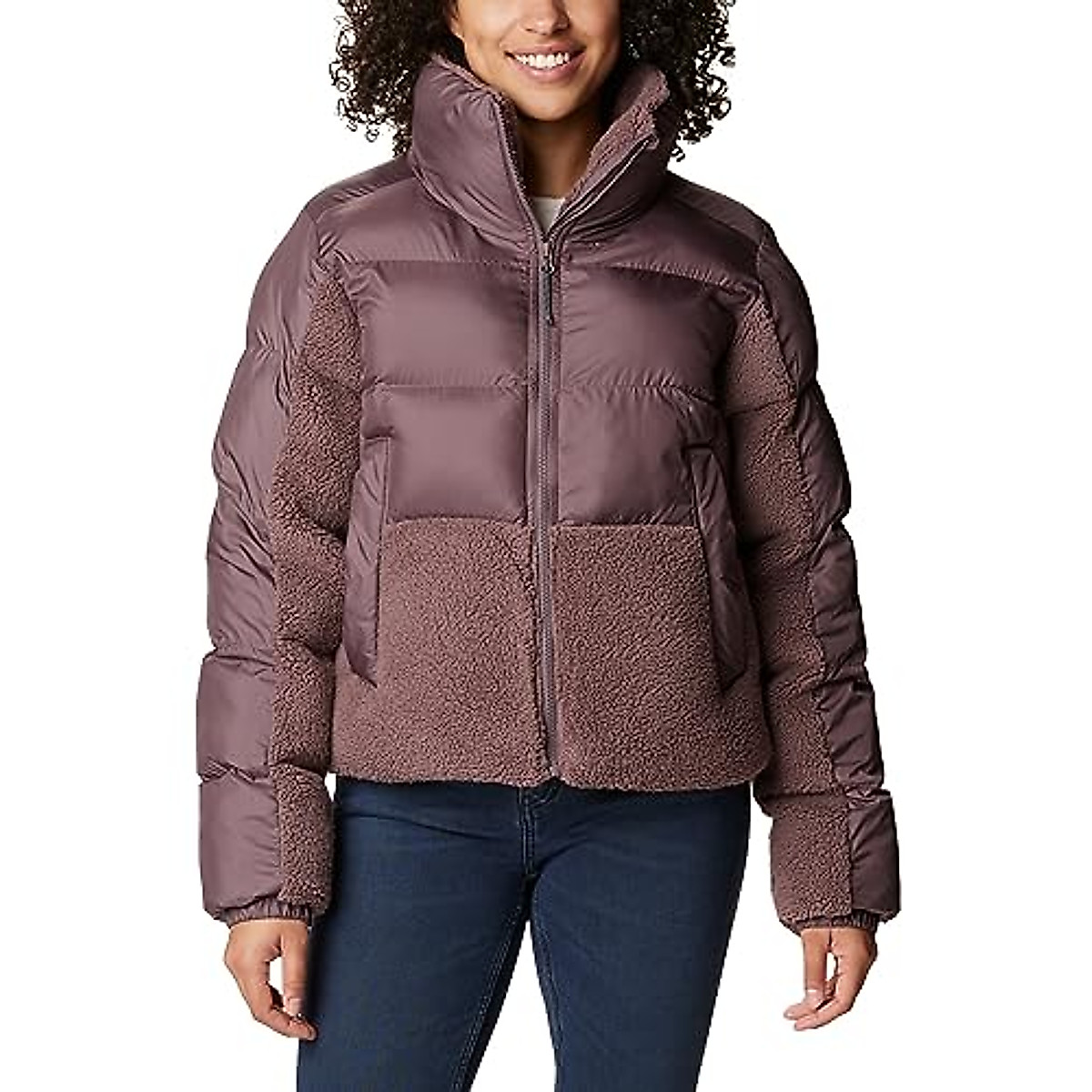 Columbia Women's Leadbetter Point Sherpa Hybrid, Basalt, Medium