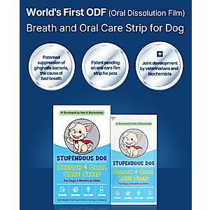 Stupendous Dog Breath Freshener Strip: Pet Dental Care Supplement for Clean Teeth, Fresh Breath, & Healthy Mouth - Dog Bad Breath Treatment, Brushless Oral Care Toothpaste for Dogs & Cats (30 Strips)