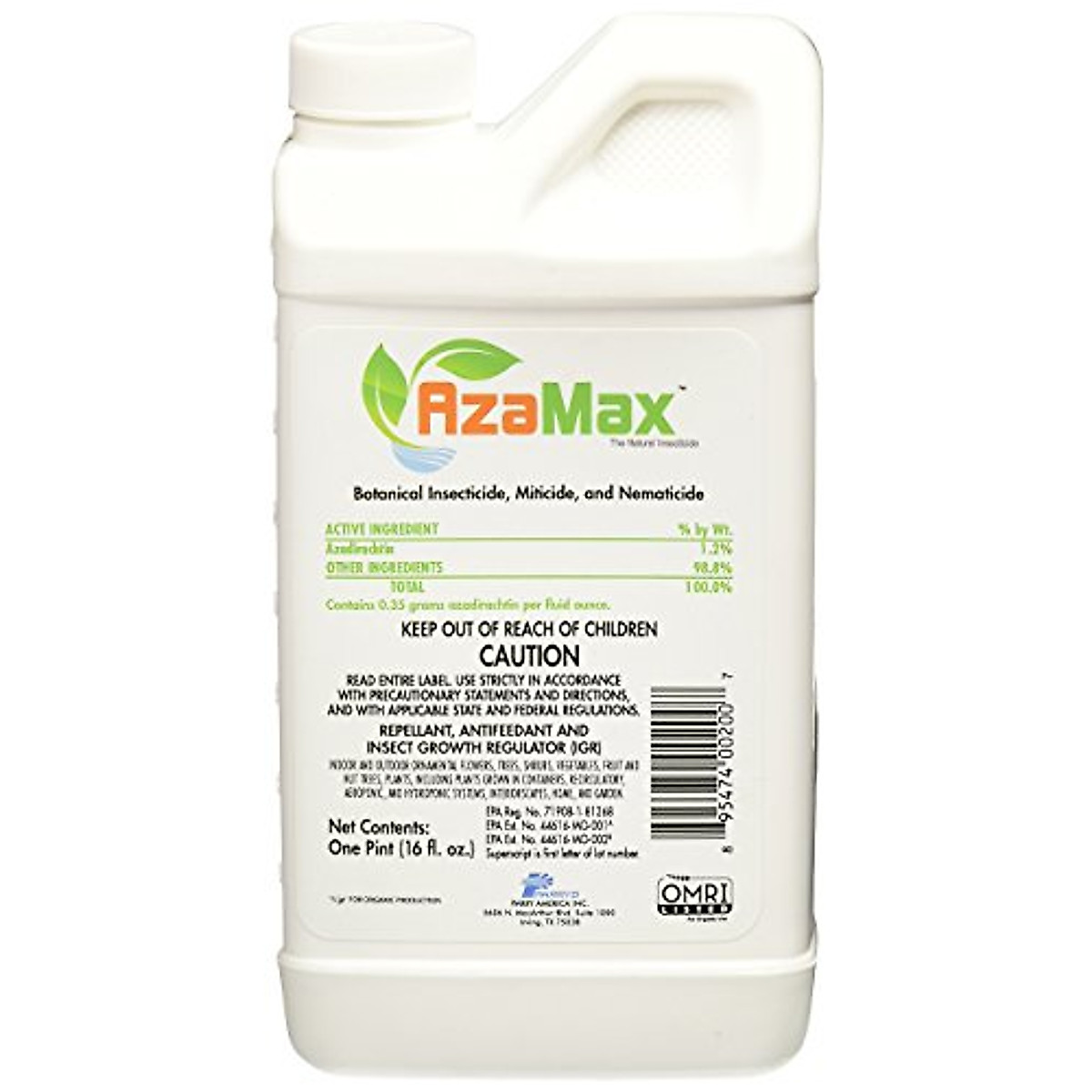 AzaMax General Hydroponics GH2007 Antifeedant and Insect Growth Regulator, 16 Ounce