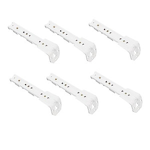 VOSAREA 6pcs Curtain Fixing Accessories Ceiling Track Ceiling Mount Metal Brackets Metal Stand Metal Shower Curtain Hooks Curtain Rods Holders Shower Curtain Holders Curtain Fixing Tools