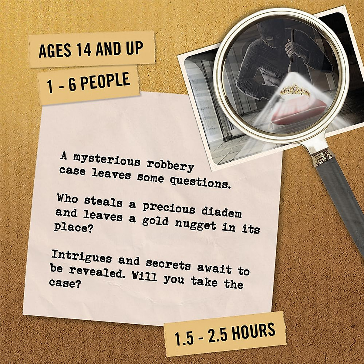 Hidden Games Crime Scene - The Midnight Crown - USA - Realistic Crime Scene Game, exciting Detective Game, Murder Mystery Game