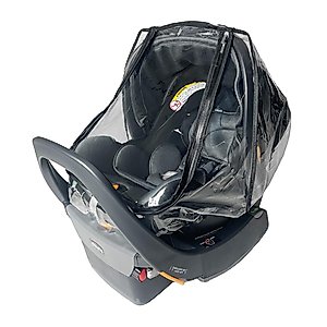SASHA'S Rain and Wind Cover for Chicco KeyFit 35 Infant Car Seat Clear Design, Maxium Coverage (Infant Carrier not Included)