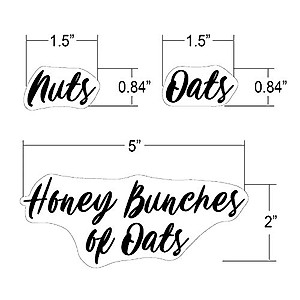 SWOMMOLY 243 White Cursive Pantry Labels for Food Containers, Water Resistant Pantry Kitchen Labels Stickers, Organization Labels for Storage Containers, Jars, Canisters