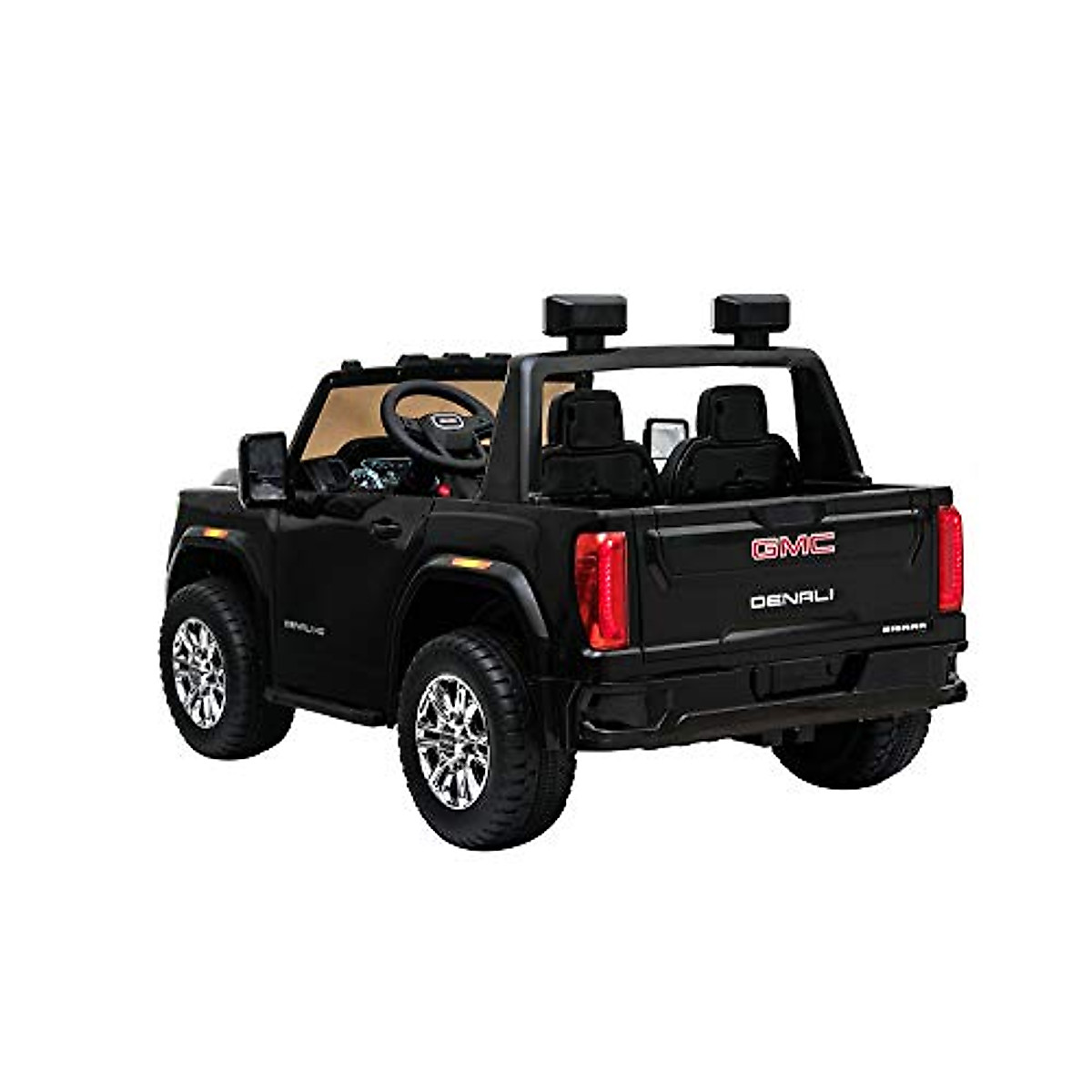 DAKOTT GMC Sierra Denali HD Two Seater 12 Volt Ride-On Truck w/ 2.4G Remote Control, LED Lights, Horn, Music, MP3/USB, Storage Box, Spring Suspension, Electric Vehicle for Kids .