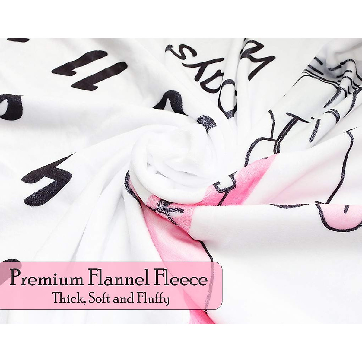 Baby Monthly Milestone Blanket Girl - Soft Newborn Baby Milestone Blanket, Age Personalized Baby Blankets, Growth Chart Months Baby Blanket, Prop Customized Elephant Blanket Shower, Gift Box +2 Frames