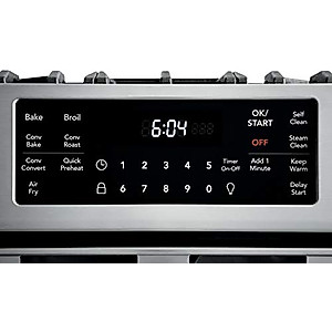 Frigidaire FGGH3047VF 30" Gallery Series Gas Range with 5 Sealed Burners, griddle, True Convection Oven, Self Cleaning, Air Fry Function, in Stainless Steel